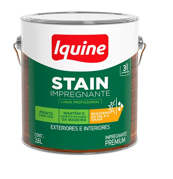 Verniz Stain Impregnante Incolor 3.6L Iquine - Lojas Aqui Tem