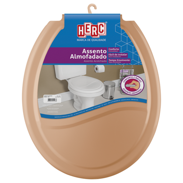 Assento Almofadado Prime Caramelo 2389 Herc - Lojas Aqui Tem